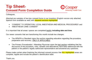 Tip Sheet-Consent Form Completion Guide – Connect the Docs