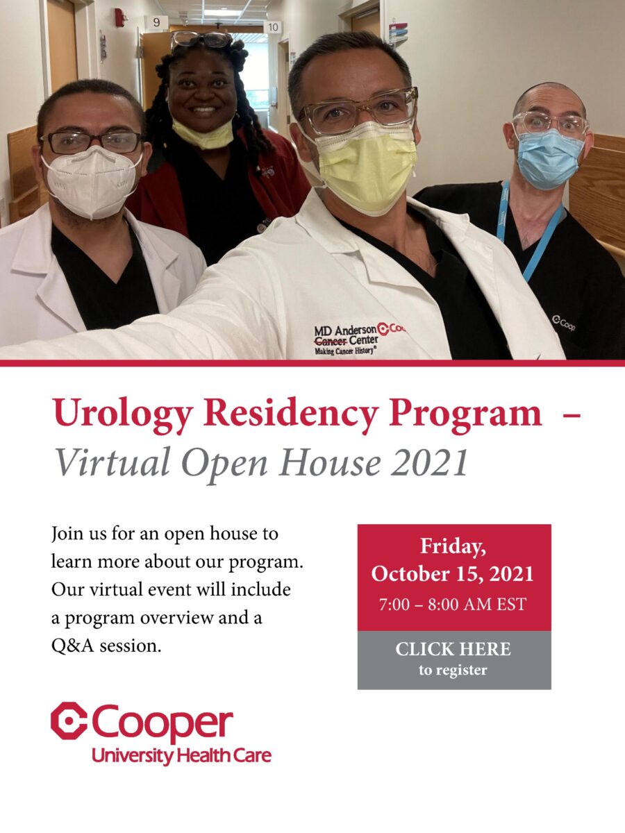 Join Us October 15 For Our Urology Residency Virtual Open House!