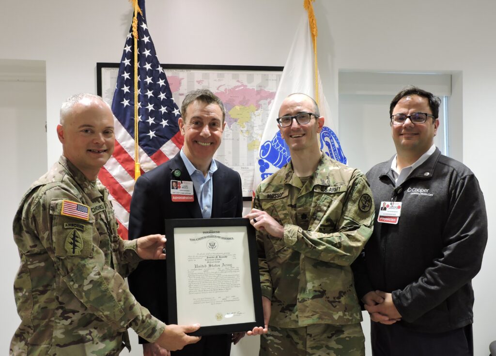 Cooper Neurosurgeon Dr. Corey Mossop Promoted to Rank of Lieutenant ...