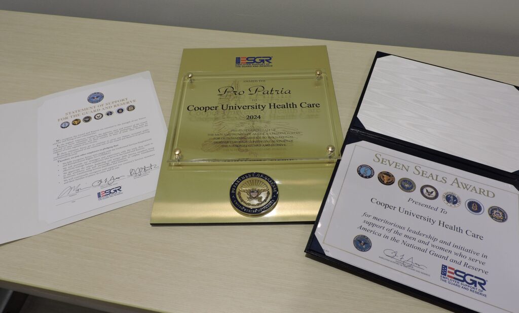 Cooper University Health Care Honored With Prestigious ESGR Pro Patria ...