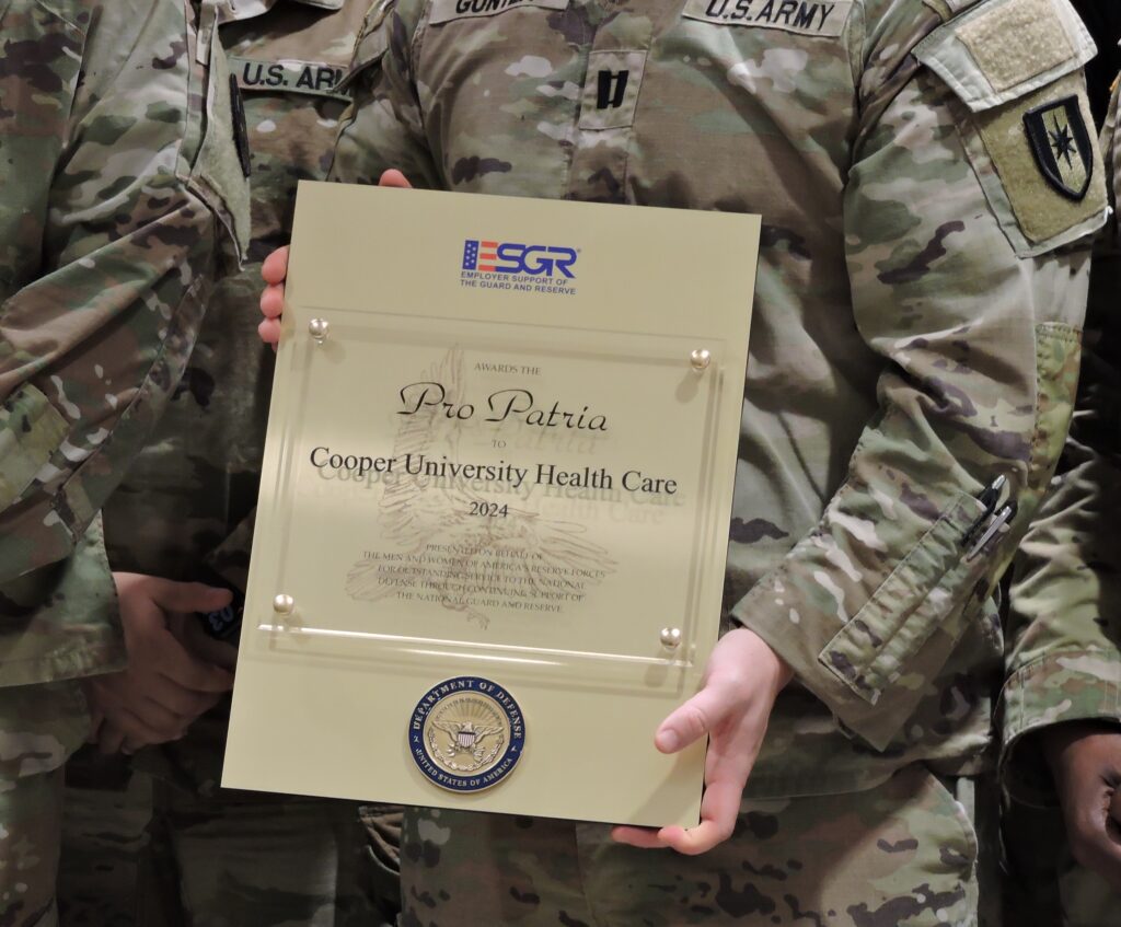 Cooper University Health Care Honored With Prestigious ESGR Pro Patria ...